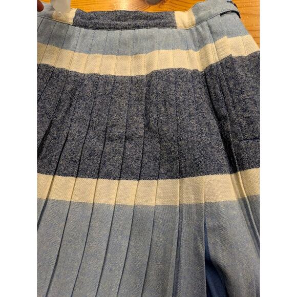 Pendleton | Skirts | Vintage Reversible Blue Striped Pendleton Wool ...